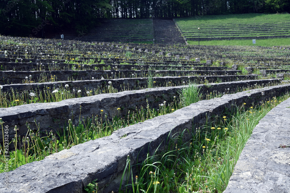 Amphitheater on St. Anna Mount. Old german (nazi) amphitheater in ...