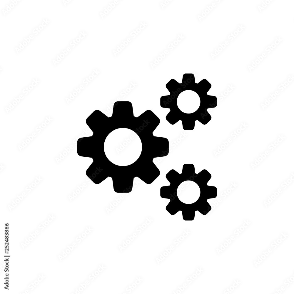 gears settings icon. Signs and symbols can be used for web, logo ...