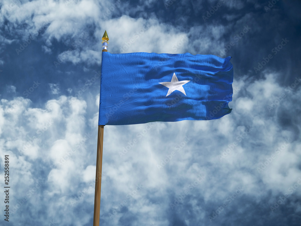 Somalia flag Silk waving flag of Somalia made transparent fabric with ...