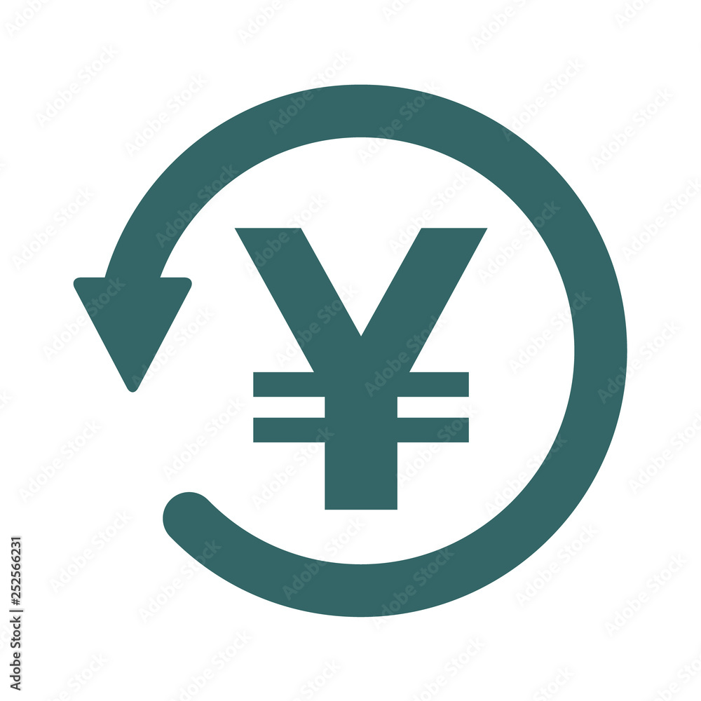 Chargeback icon symbol, return money isolated on white background Stock ...