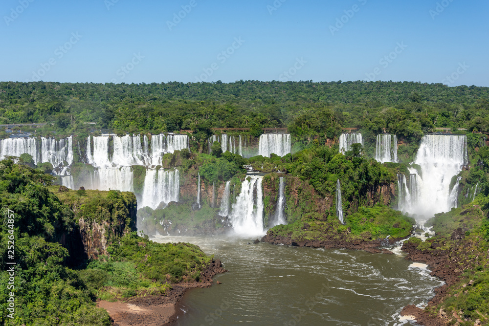 Amazing view of Iguazu Falls, one of the new seven wonders of the world ...