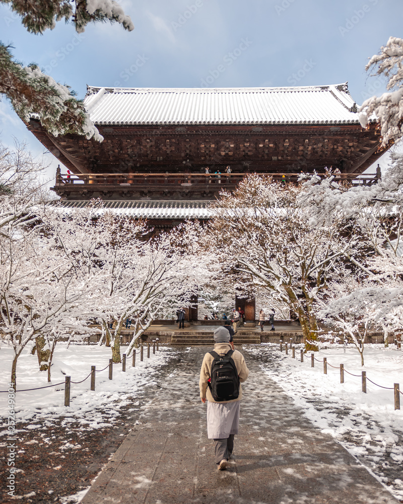 Landscape photo of the beautiful winter scene seen in Kyoto City's ...
