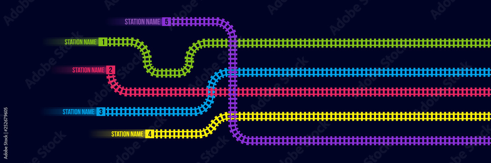 Creative vector illustration of railway station map, metro road ...