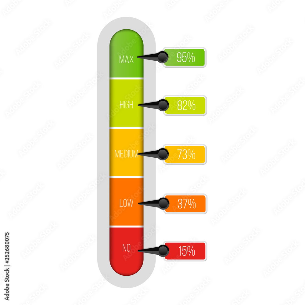 Image vectorielle Stock Creative vector illustration of level indicator ...