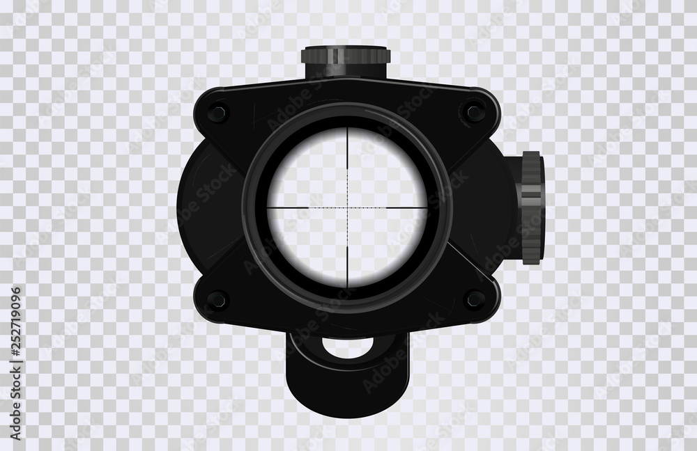 Sniper scope crosshairs in realistic style. Optical sight for your ...