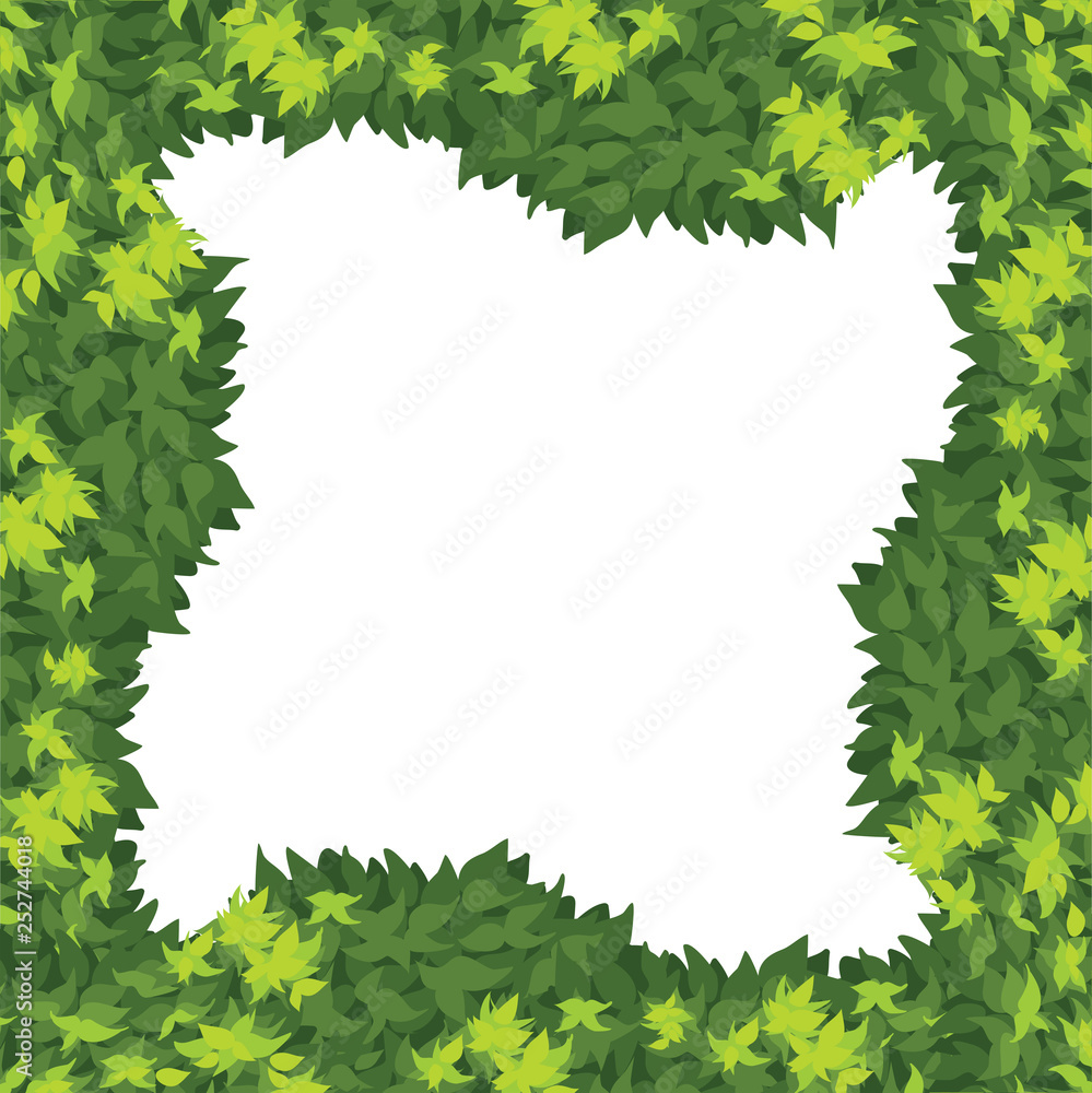 A nature green border Stock Vector | Adobe Stock