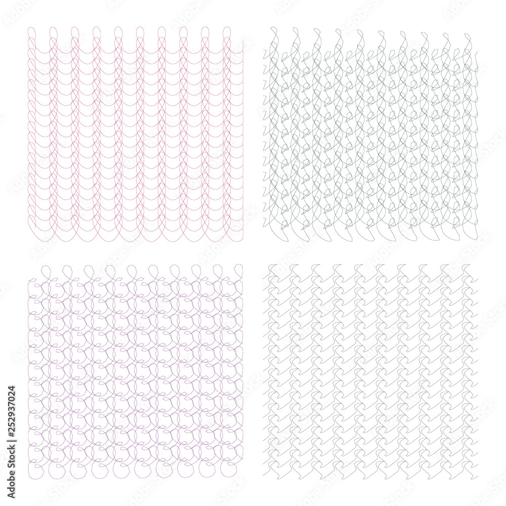 Guilloche background. Digital watermark for security papers ...