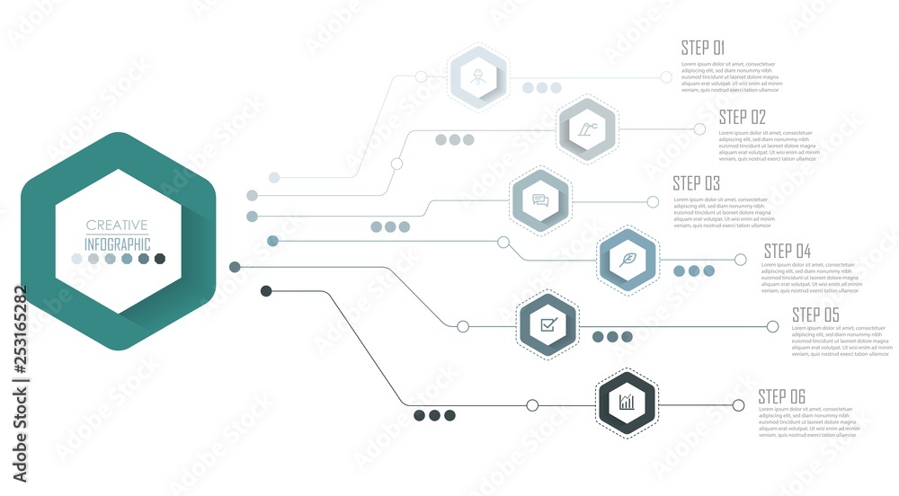 Infographic Diagram design with step process flowchart for Business and ...
