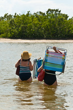 Woman Wading Through Water Free Stock Photo - Public Domain Pictures