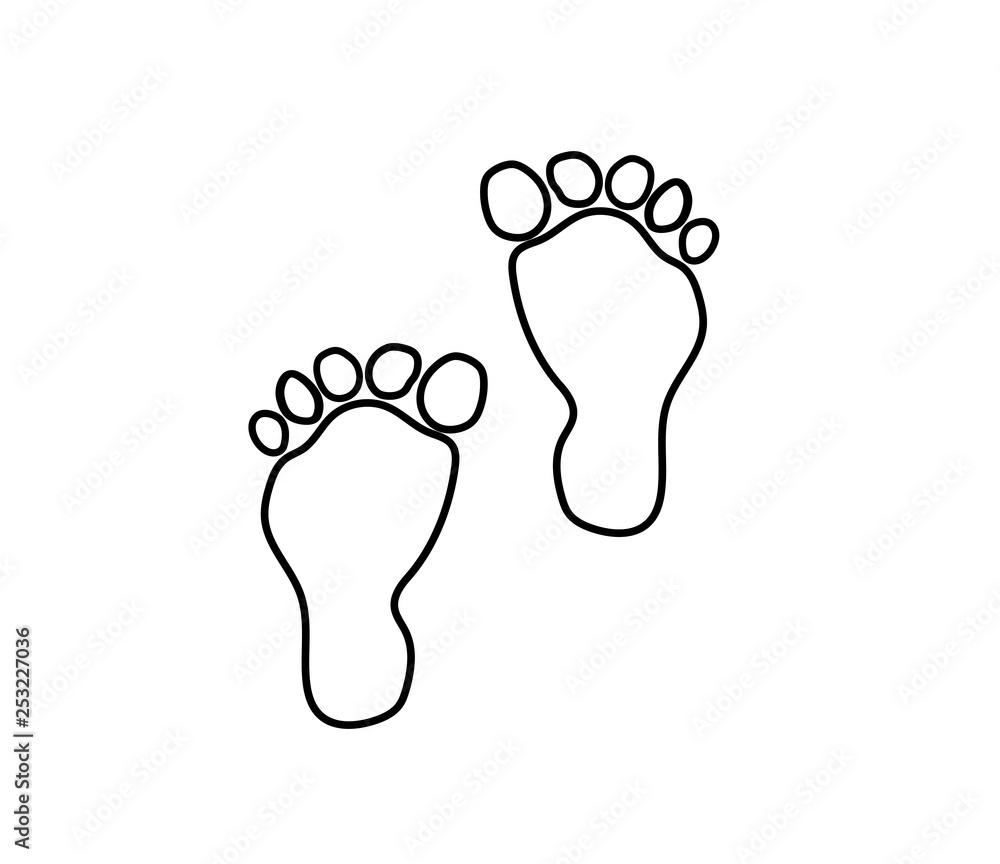 Stencil footprints. Vector illustration. Icon. Stock Vector | Adobe Stock