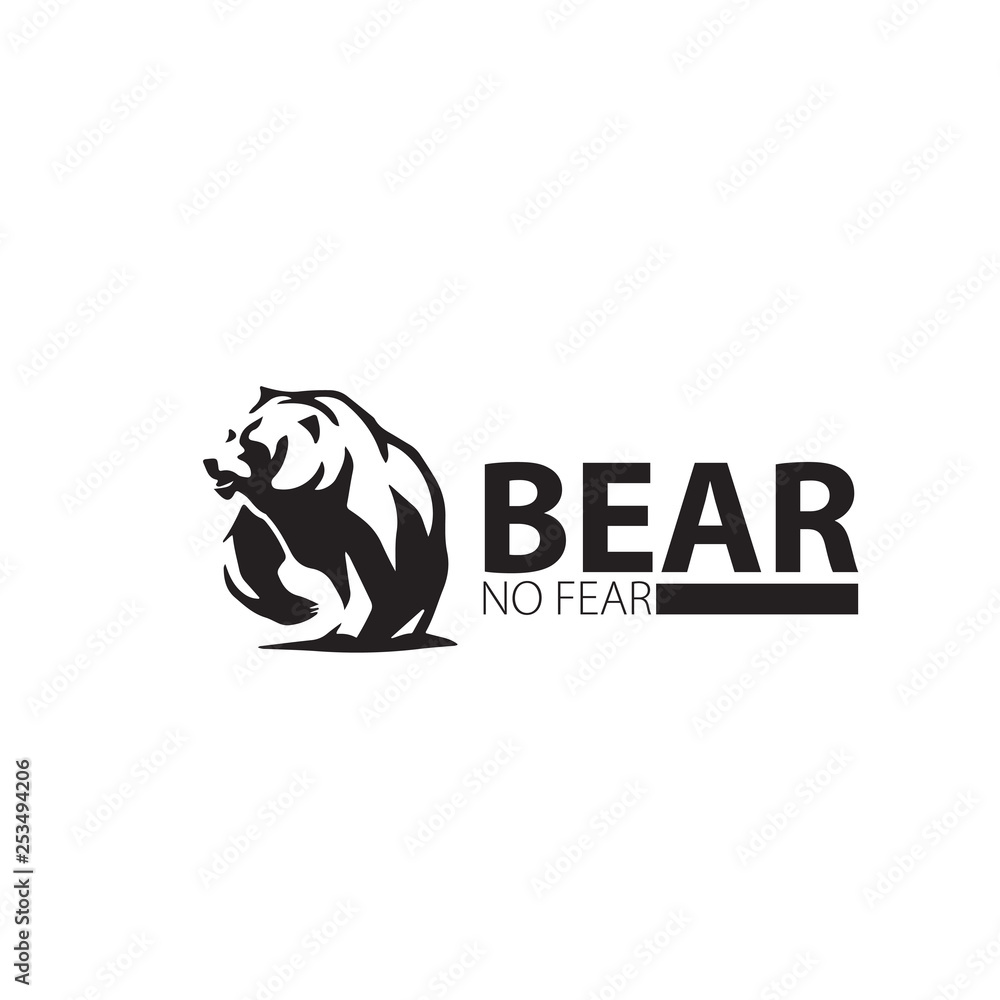 Bear Logo - Mascot - Template Design Elements Stock Vector | Adobe Stock