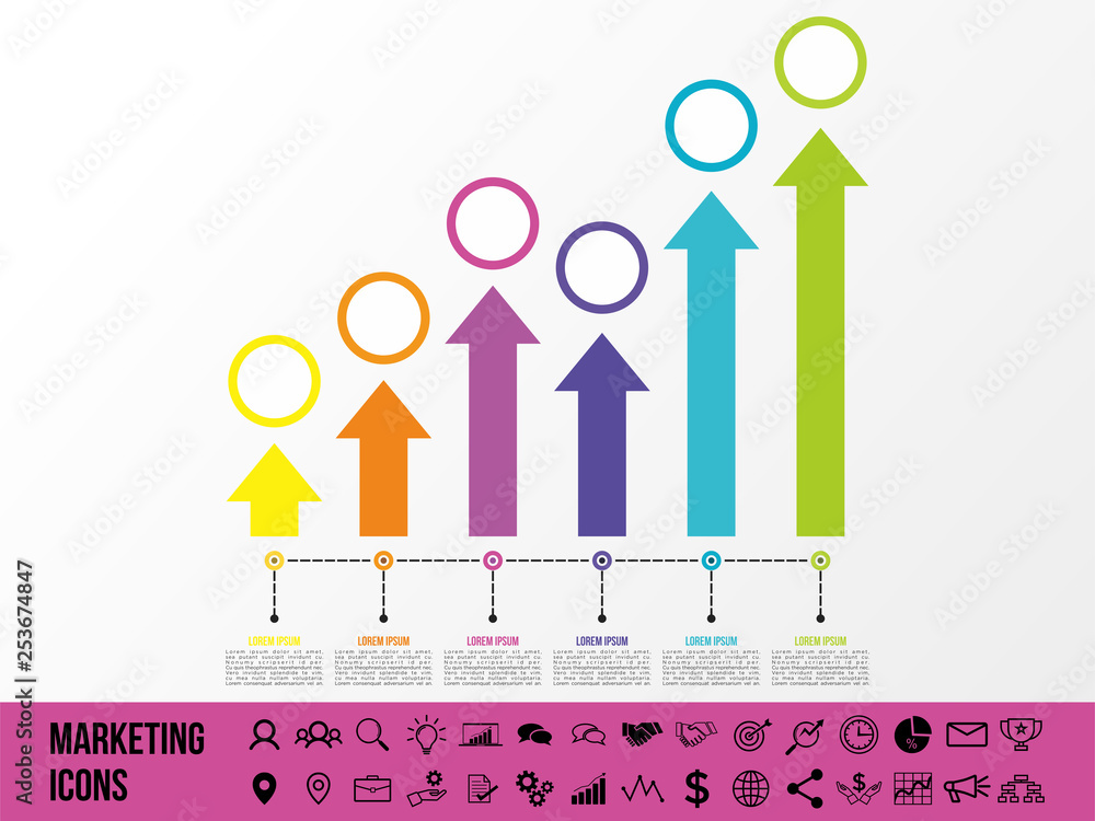 Modern Vector Infographics Elements Design Template. Business Data ...