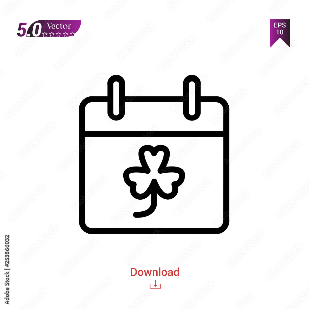 Outline calendar icon isolated on white background. Line pictogram ...