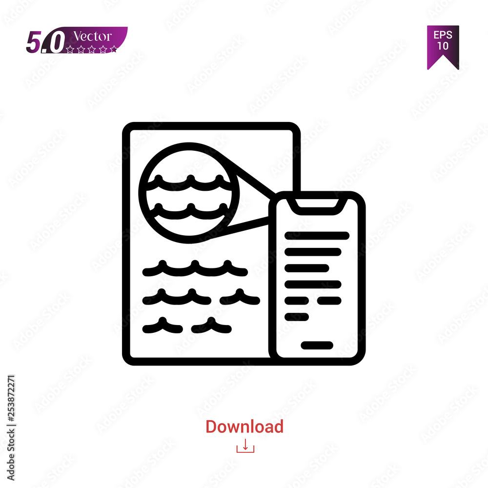 detection icon isolated on white background. Line pictogram. Graphic ...