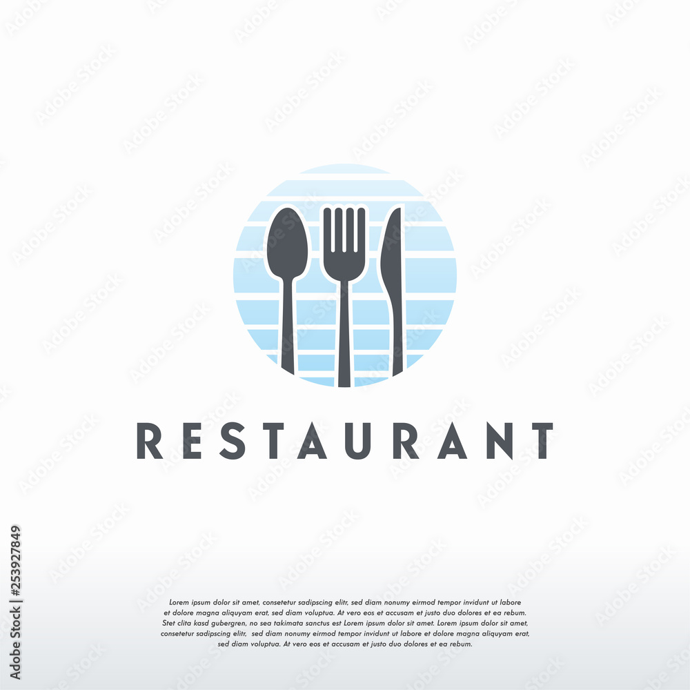 Stock-Vektorgrafik „Simple Food logo designs template, Restaurant logo ...
