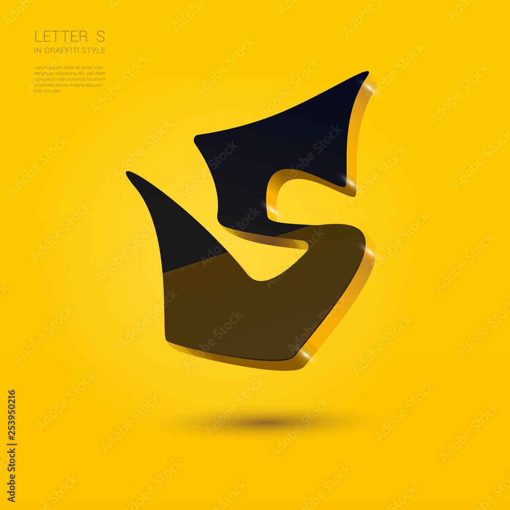 Hip Hop Graffiti Font Vector. 3D, Black metal full english alphabet ...