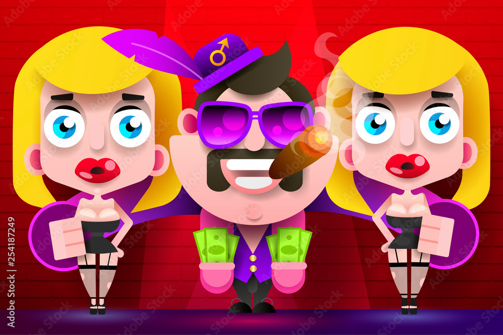 People in 1970s style clothes dancing disco, cartoon style vector ...