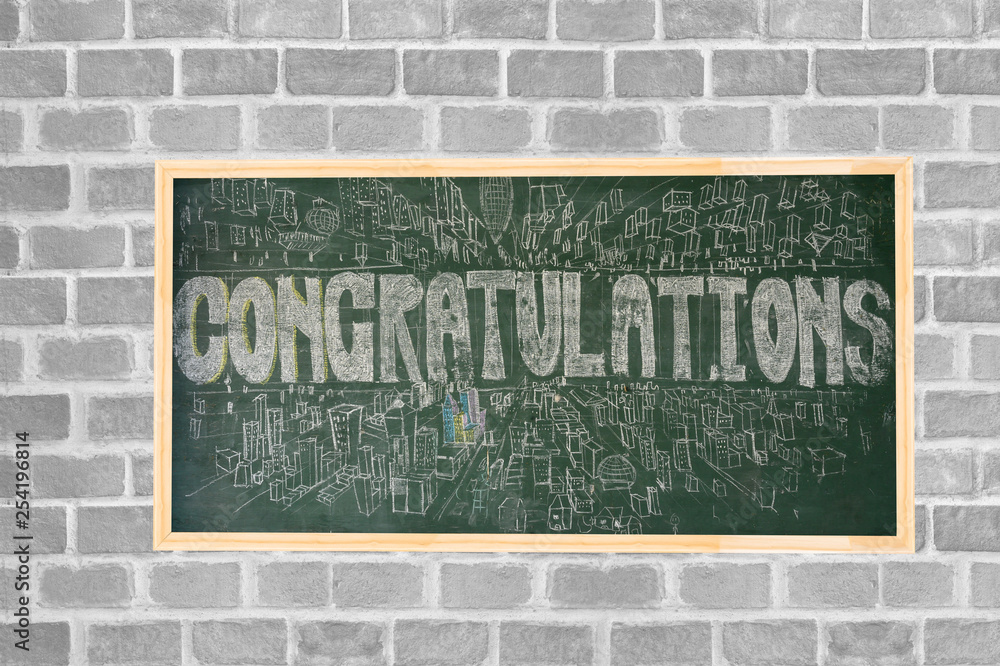 Chalkboard background, space for congratulating Stock Photo | Adobe Stock