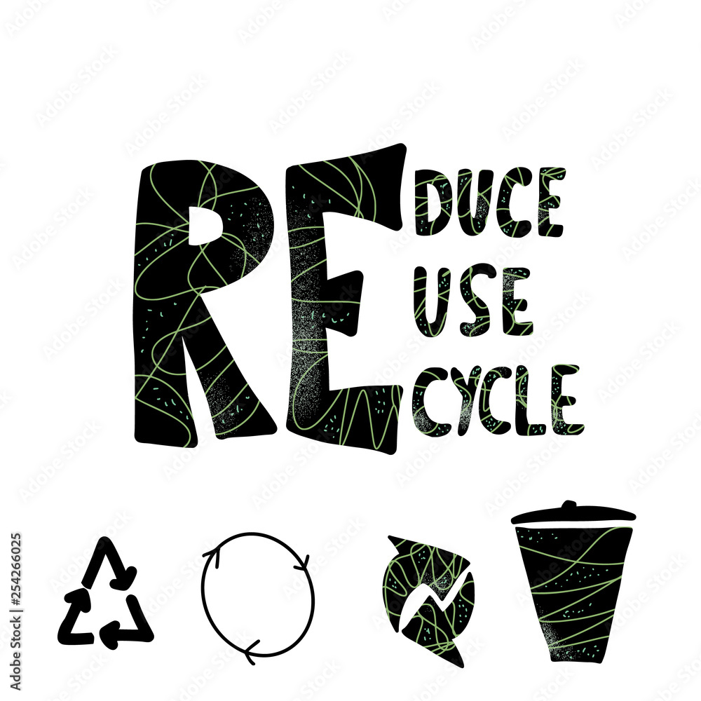 Reduce Reuse Recycle concept. Vector design. Stock Vector | Adobe Stock