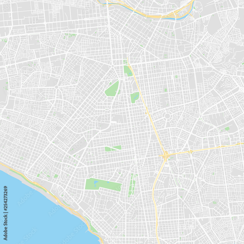 Downtown vector map of Lima, Peru Stock Vector | Adobe Stock