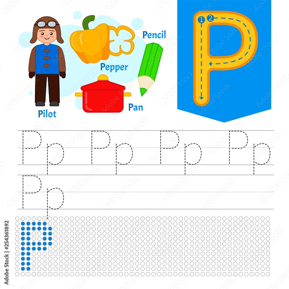 Handwriting practice sheet. Basic writing. Educational game for ...