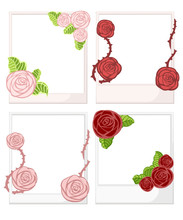 Four Pink Roses On Wood Background Free Stock Photo - Public Domain ...