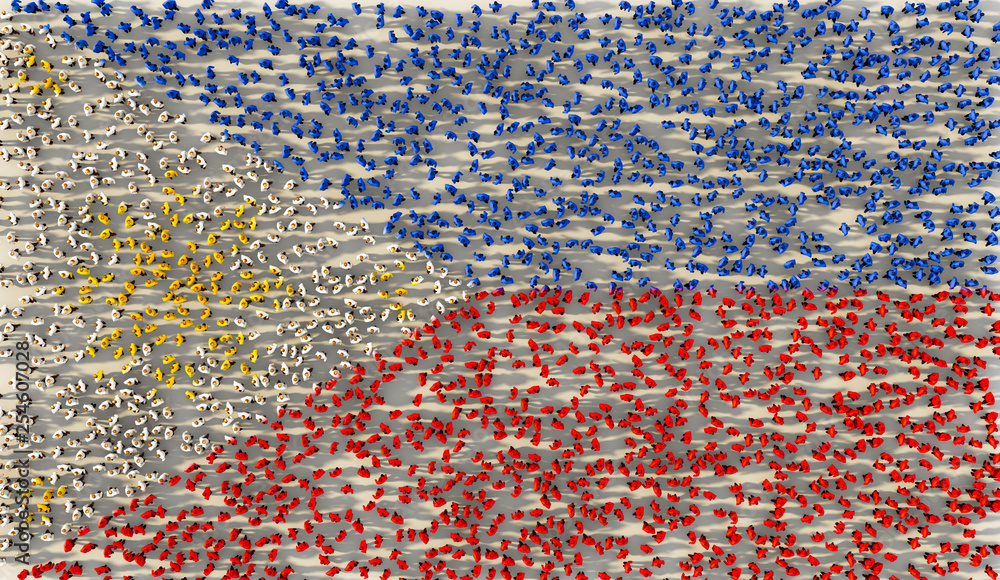 Large group of people forming Philippines national flag in social media ...