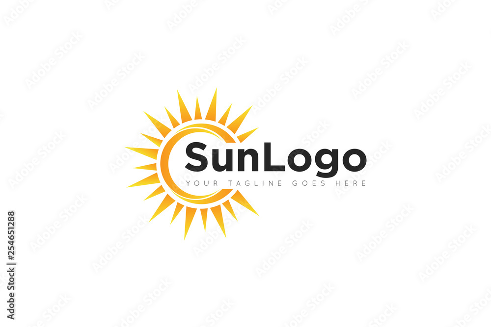 sun logo and icon Vector design Template. Vector Illustrator Eps.10 ...