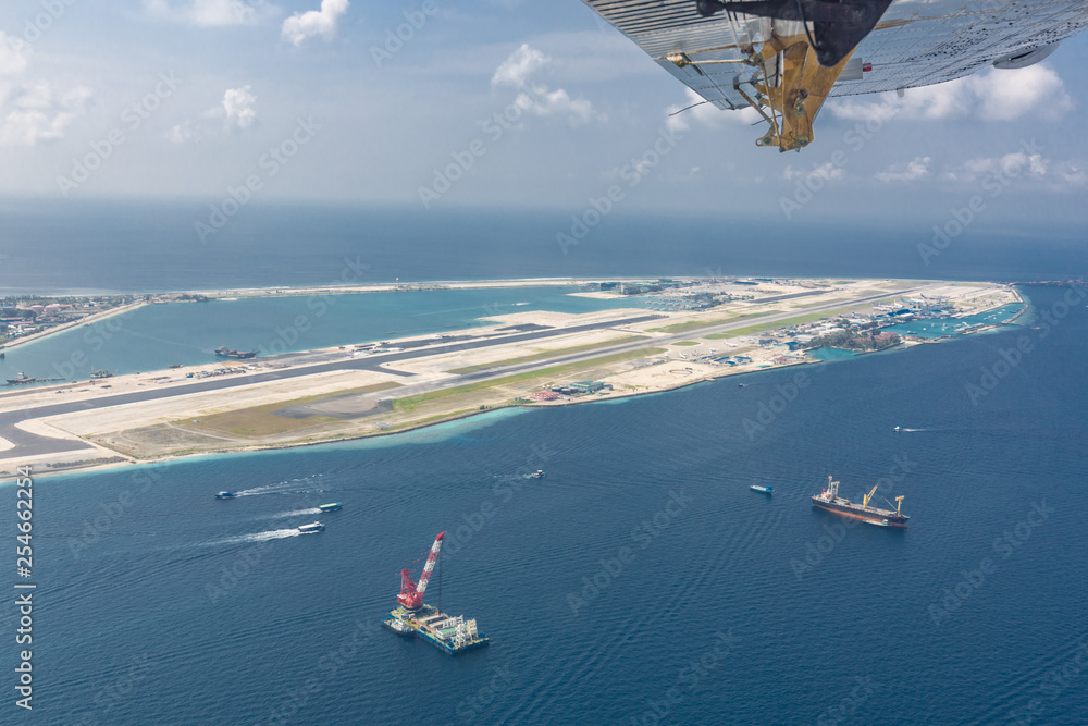 Maldives main airport in Male, Capital city of Maldives region. Airport ...