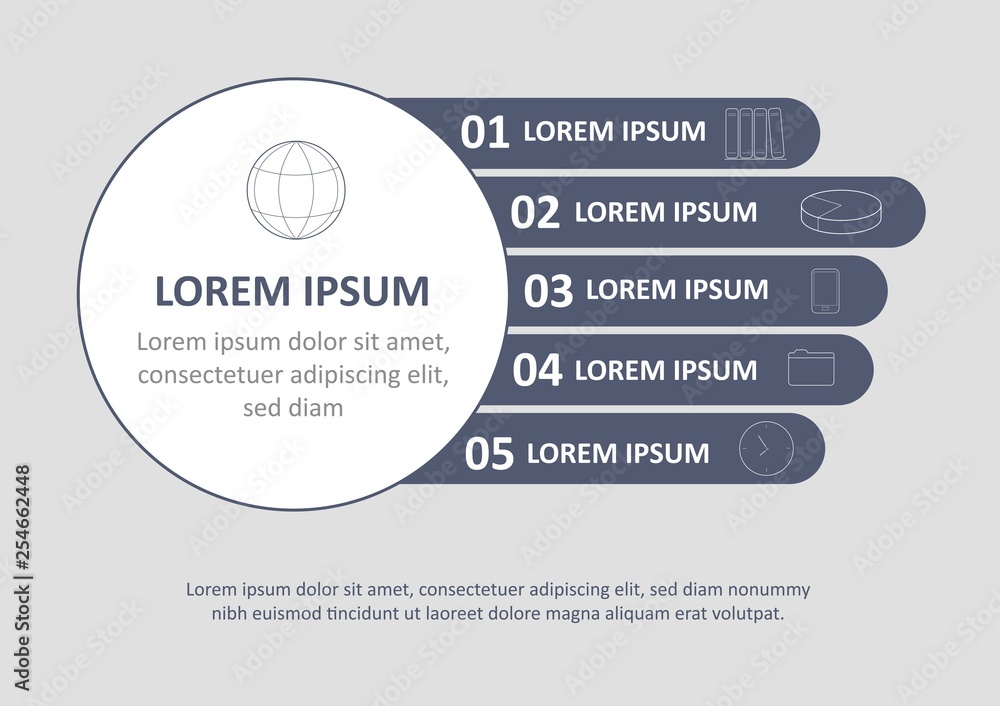 Minimal infographic brochure template. Pages with diagram, graph and ...