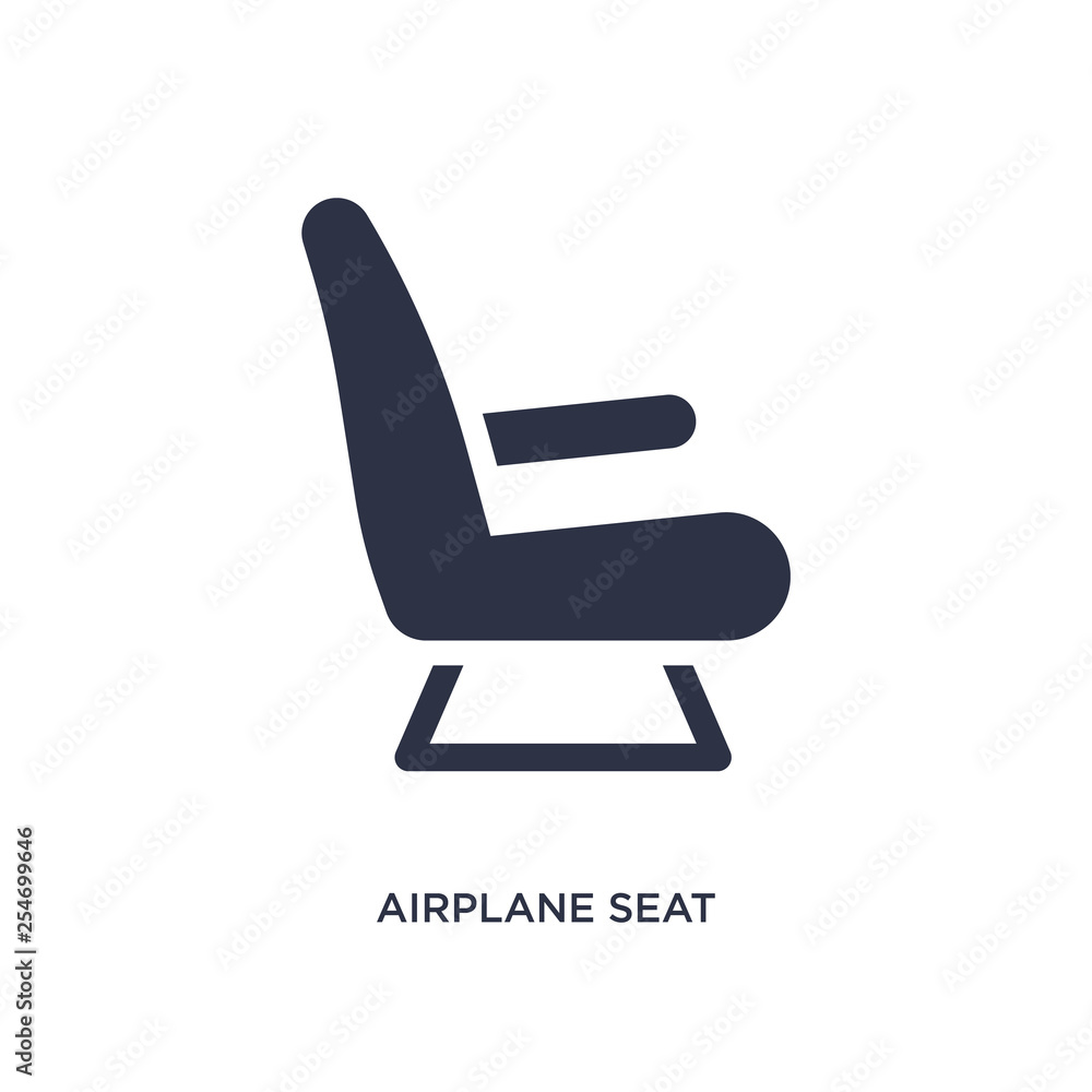 airplane seat icon on white background. Simple element illustration ...