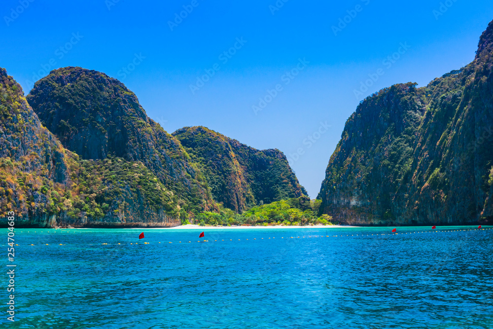 Maya Bay is one of the most famous beaches on Phi Phi Lay. But today ...