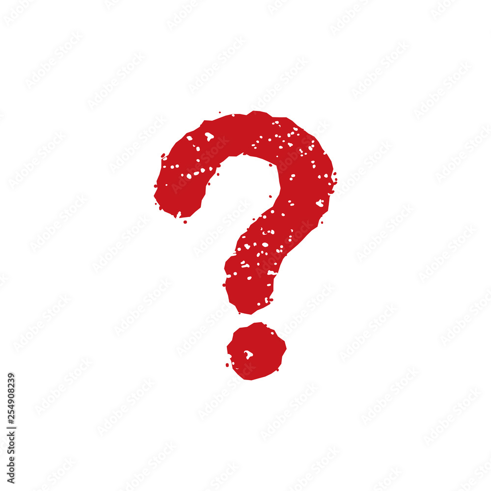 rubber stamp icon ( question mark) Stock Vector | Adobe Stock