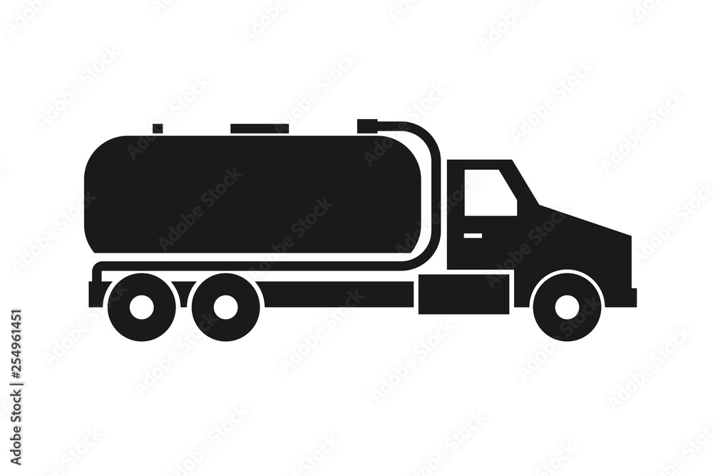 Septic tank truck icon. Clipart image isolated on white background ...