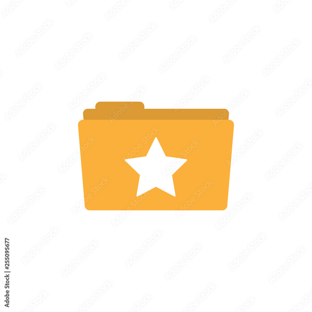 Star folder icon design template vector isolated Stock Vector | Adobe Stock