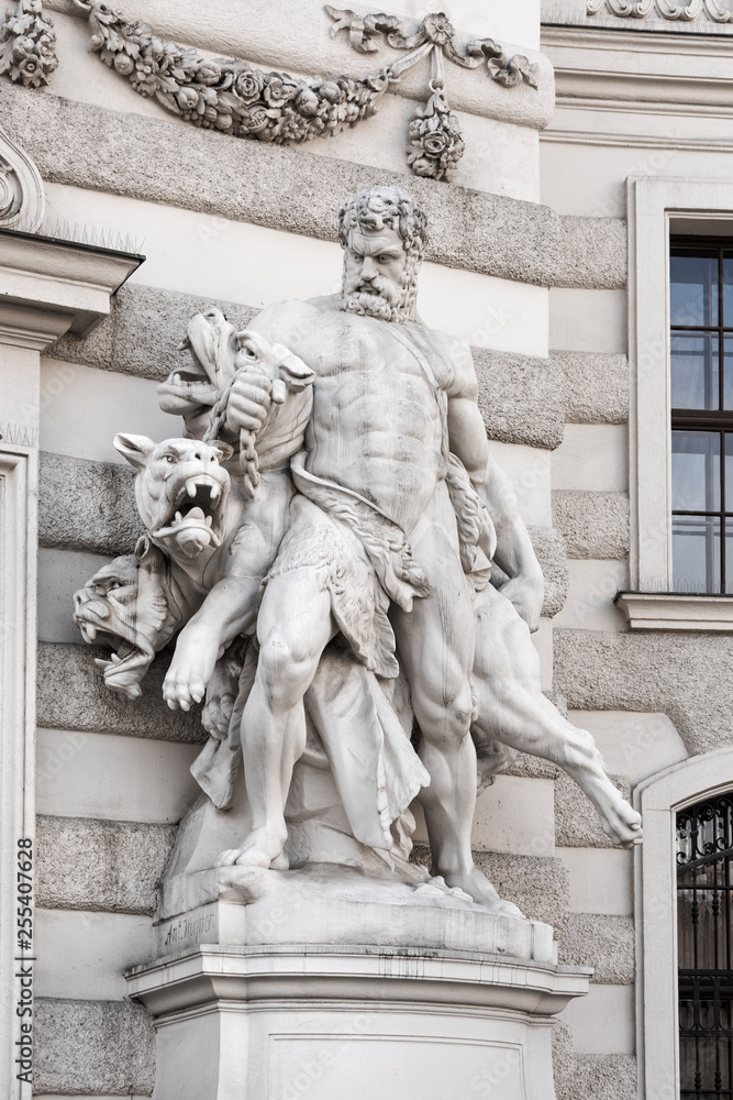 Austria, Vienna, Michaelerplatz: Big statue sculptures at the ...