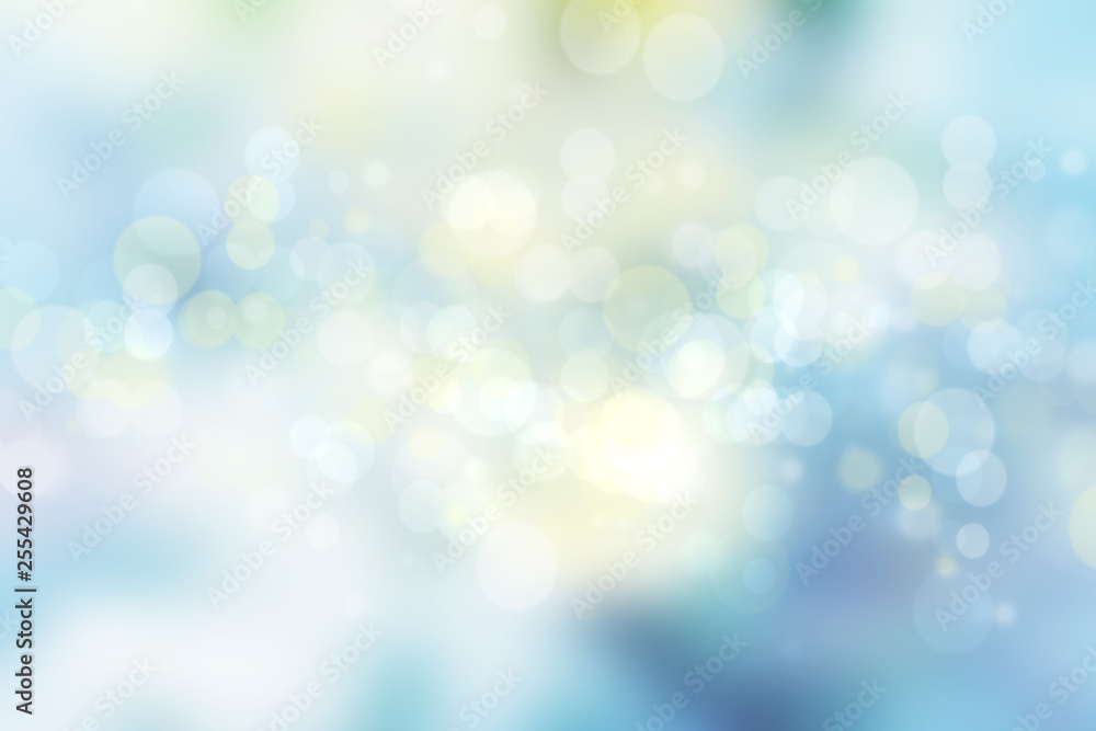 Abstract light blue texture and white bokeh lightening background ...