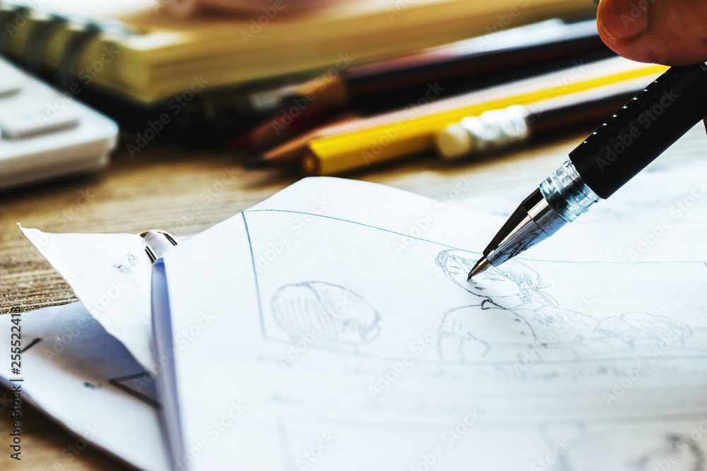 Hands Production for Movie Storyboard drawing creative for movies ...