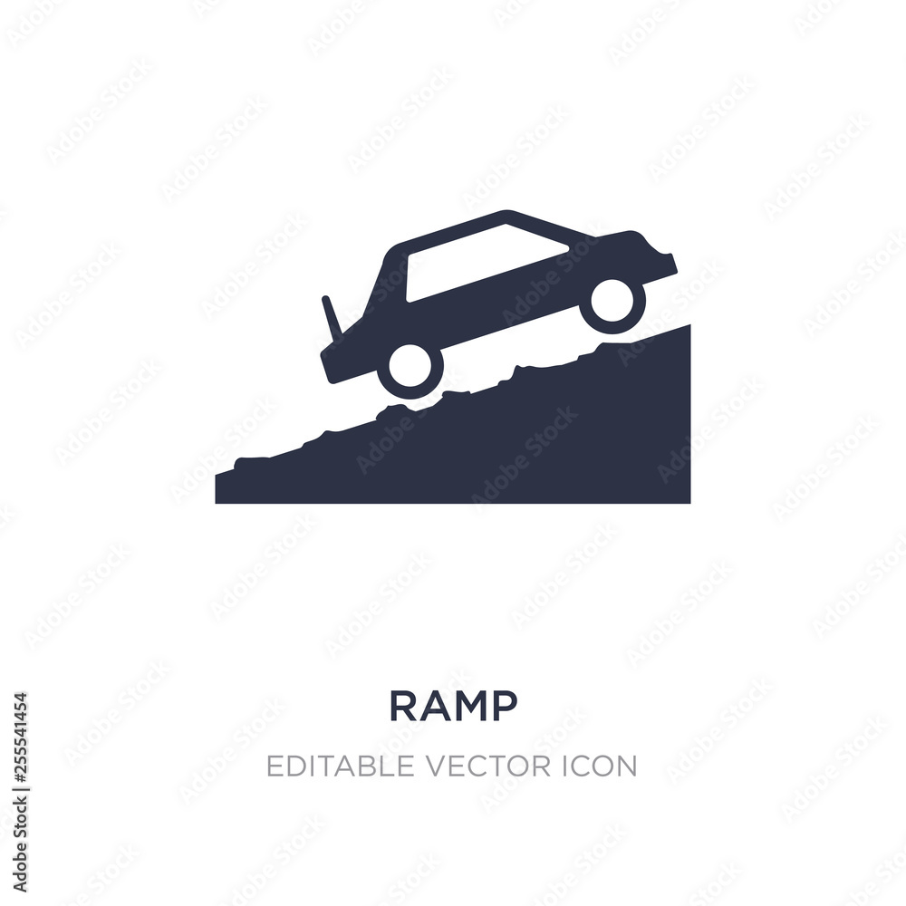 ramp icon on white background. Simple element illustration from Signs ...