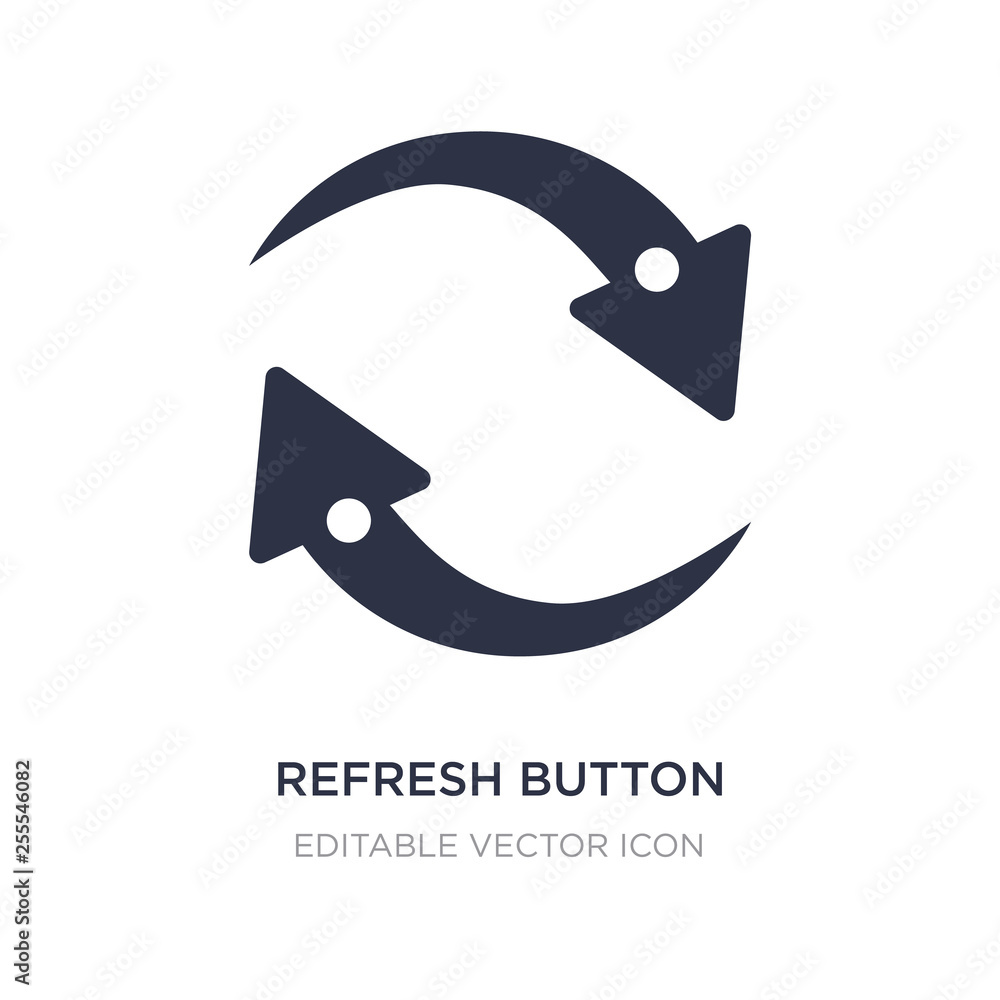 refresh button icon on white background. Simple element illustration from UI concept. Stock ...