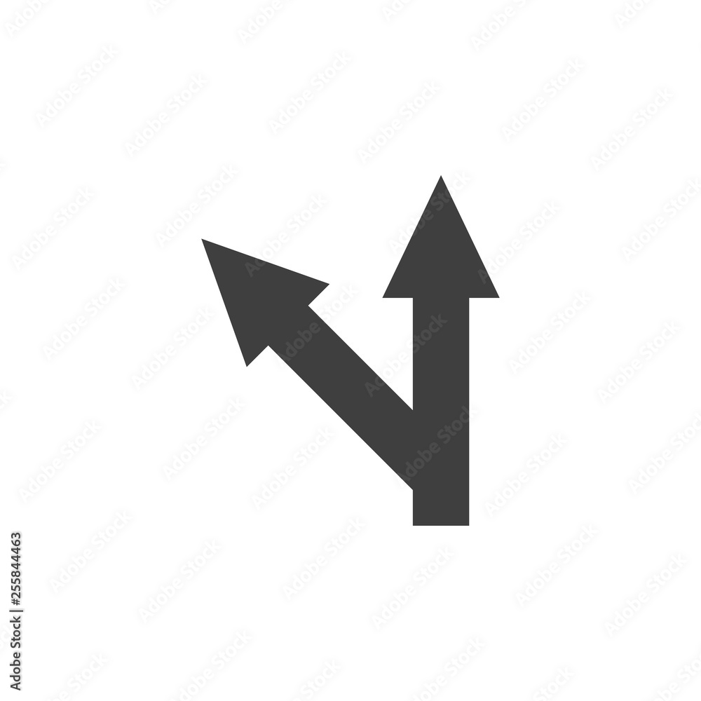 road sign bifurcation icon. One of the collection icons for websites ...