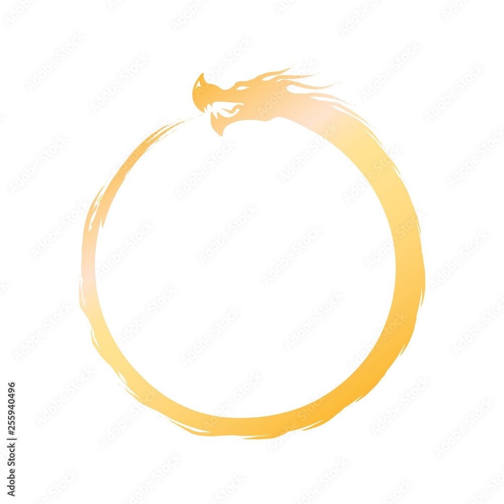 Golden Ouroboros Infinity Symbol Stock Vector | Adobe Stock