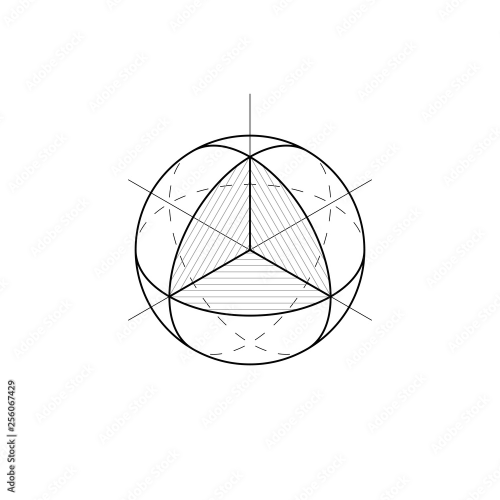 Sphere isometric projection Vector illustration Stock Vector | Adobe Stock