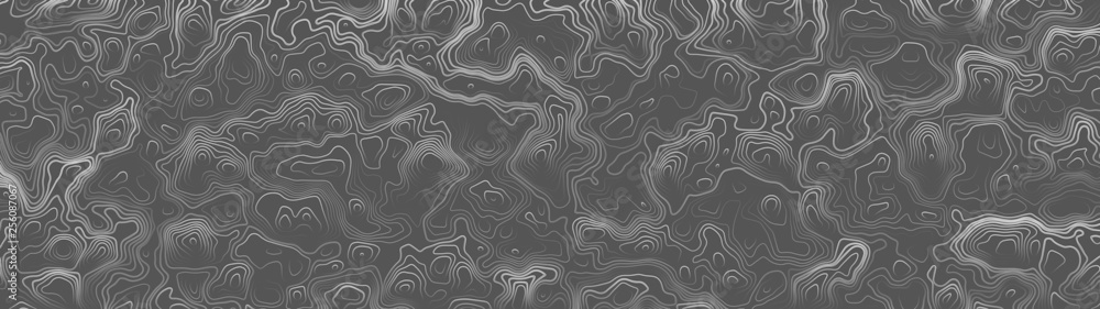 Ultra Wide Wallpaper Abstract Topographic Contour Map Black And White ...