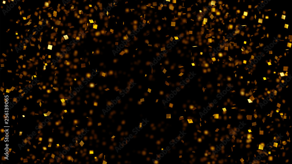 Thousands of confetti fired on air during a festival at night. Image ...