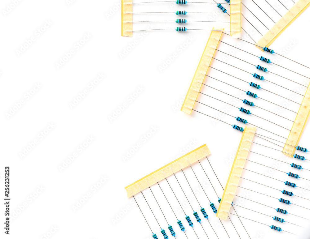 DIY arduino. Flat layout on white background, copy space. Electronic ...