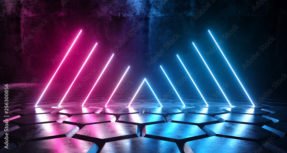 Cyberpunk Neon Glowing Vibrant Purple Blue Laser Led Glowing Tube ...