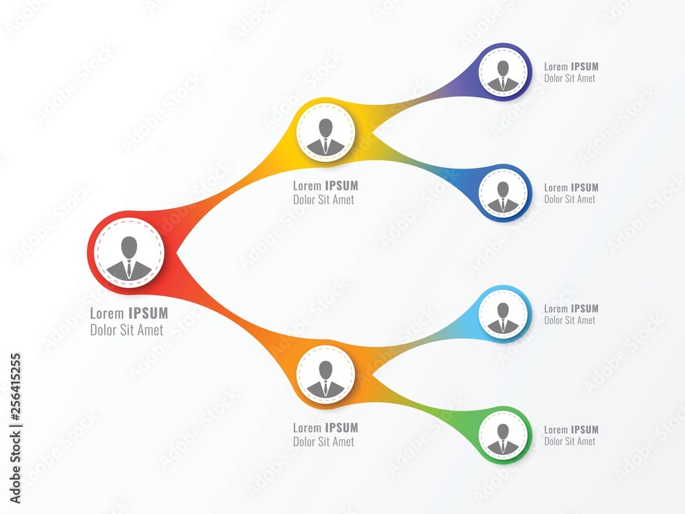 organizational structure of the company. business hierarchy infographic ...