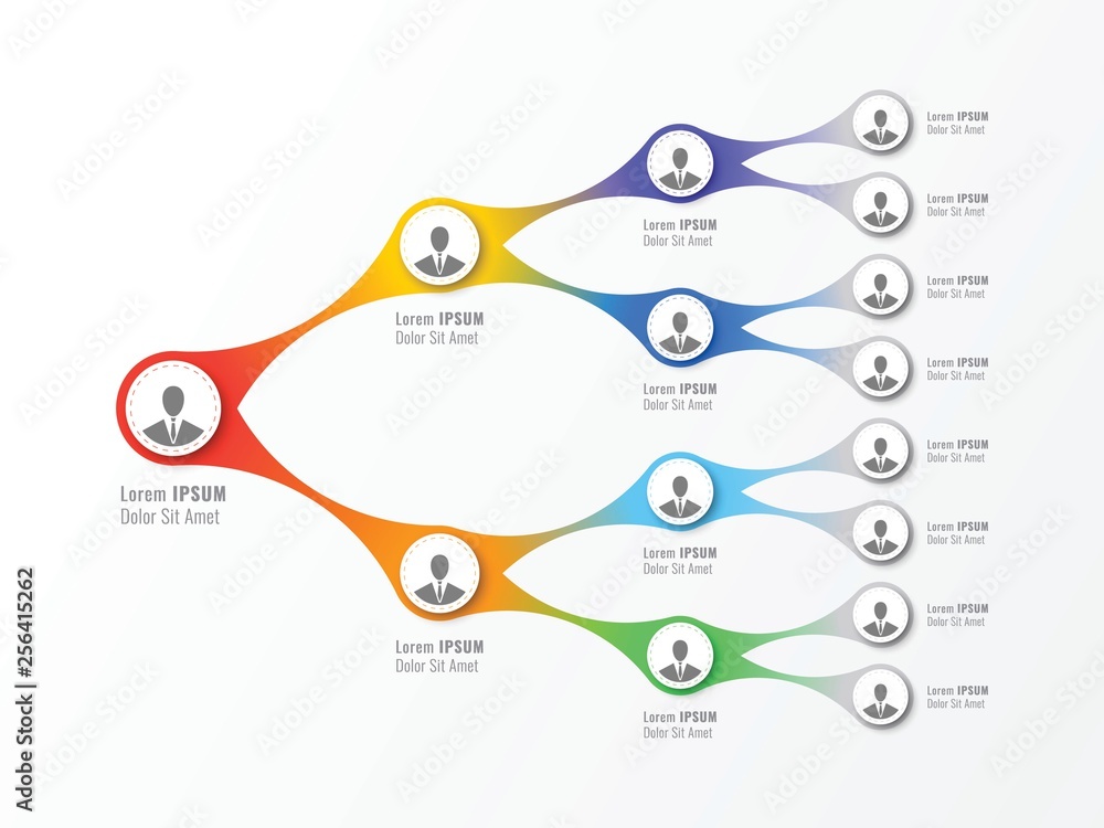 organizational structure of the company. business hierarchy infographic ...