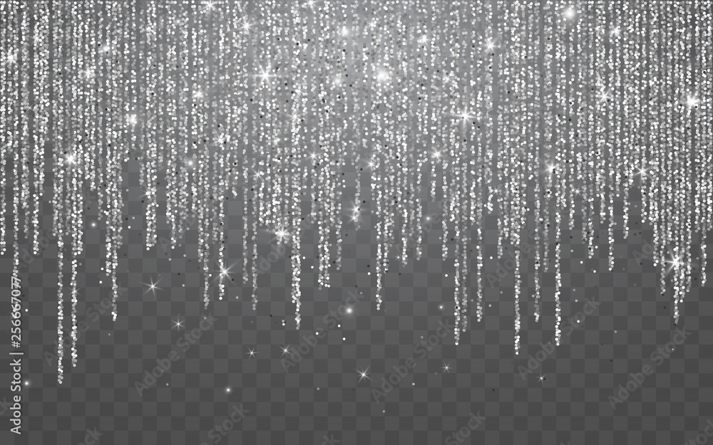 Silver glitter sparkle on a transparent background. Silver Vibrant ...